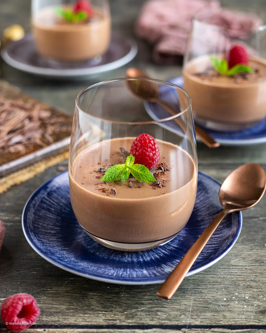 Luxus Mousse Au Chocolat Anrichten Ebenbild